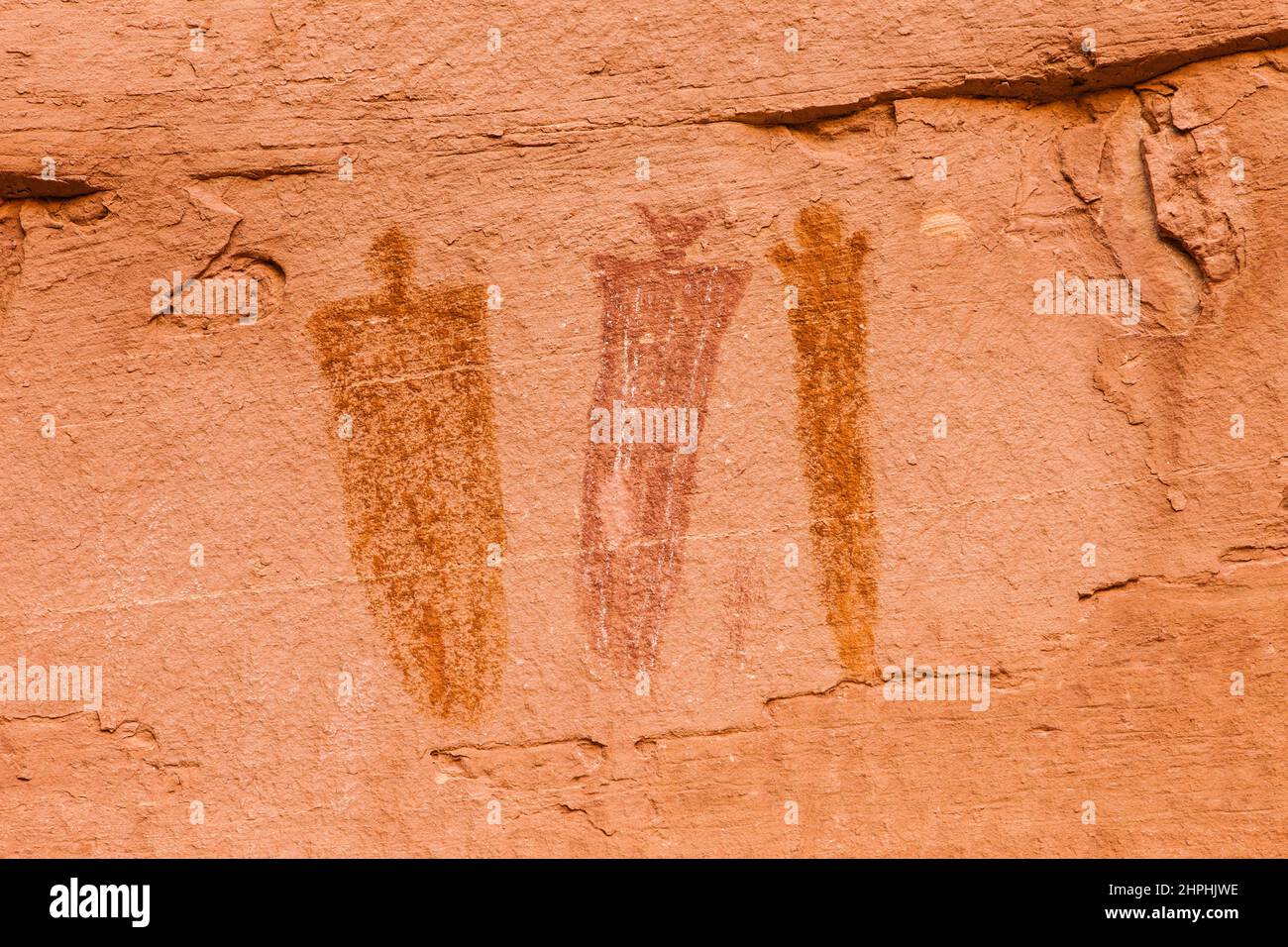 The Flying Carpet Pictograph Panel is a painted Barrier Canyon Style ...