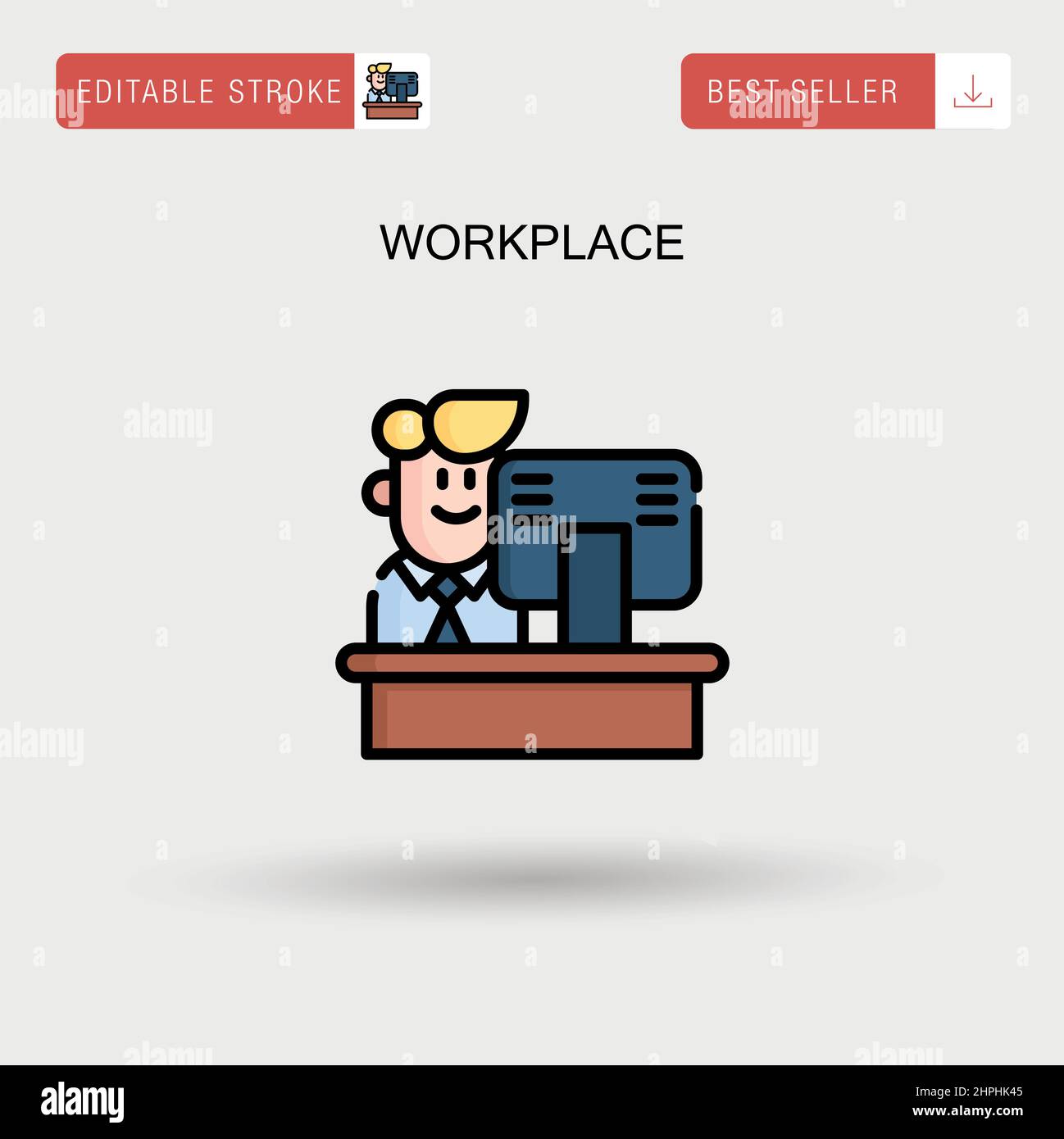 Workplace Simple vector icon Stock Vector Image & Art - Alamy