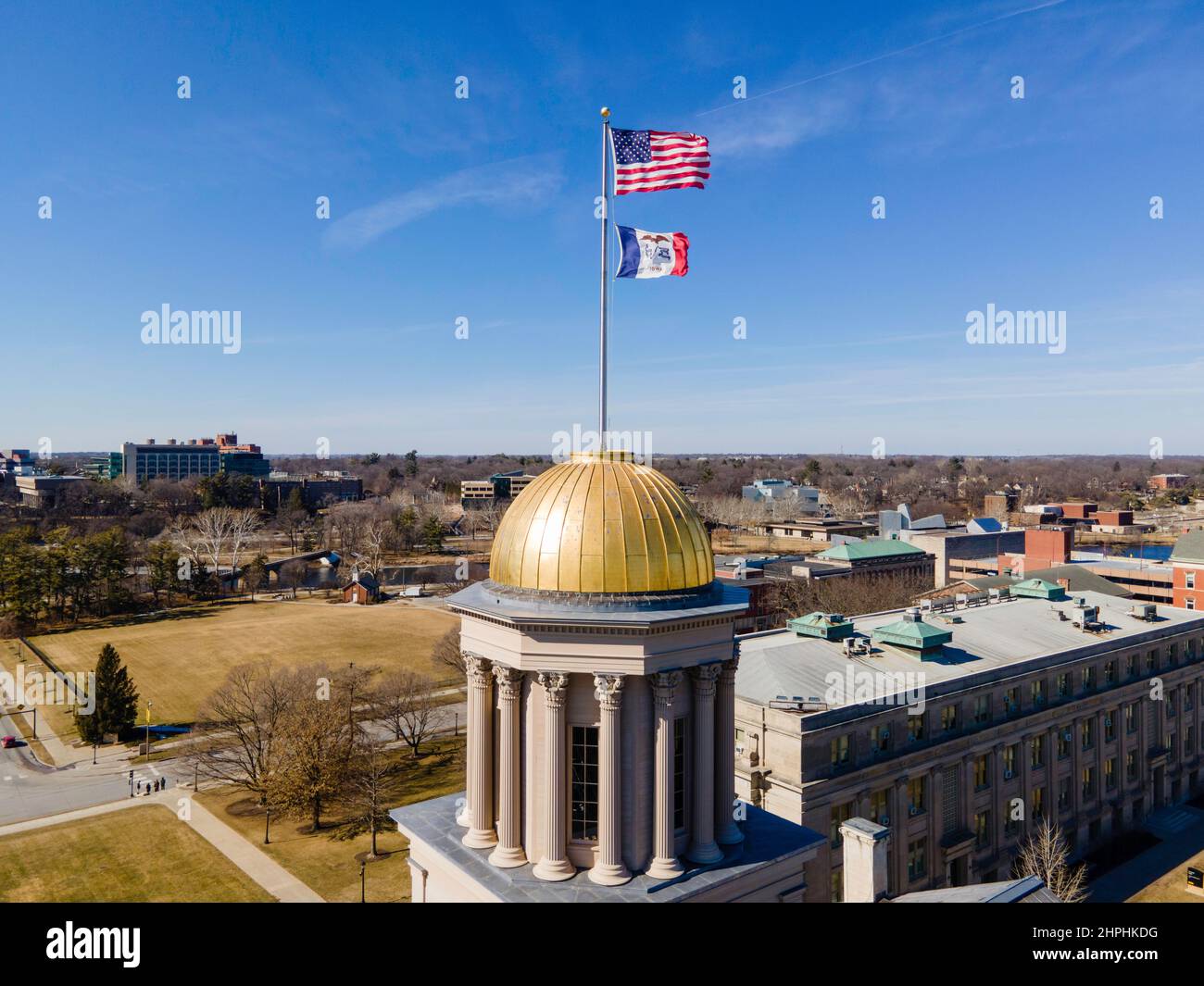 Aerial view lone building hi-res stock photography and images - Alamy