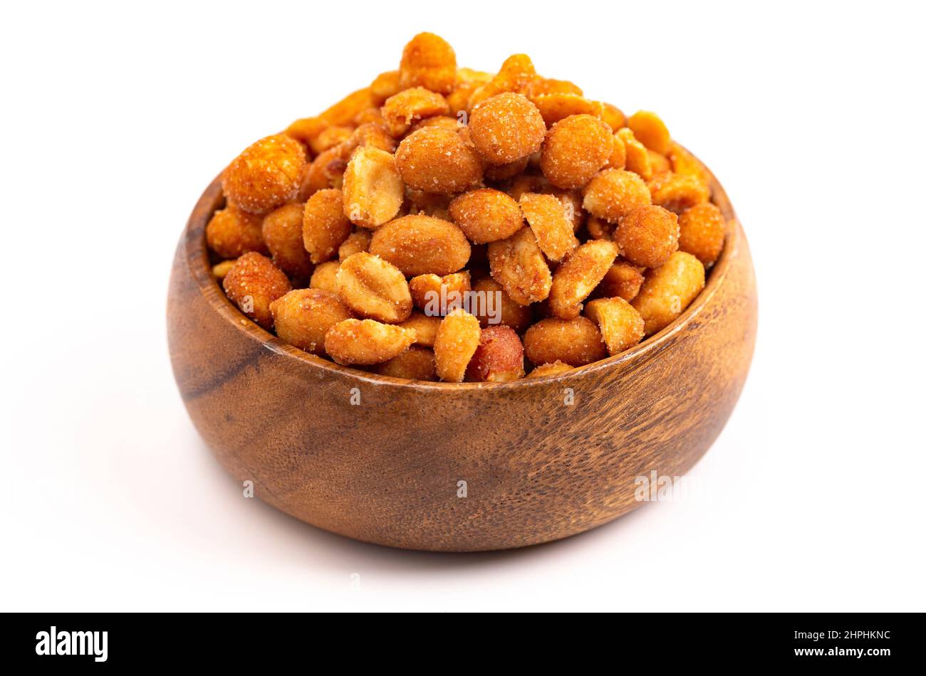 Honey Roasted Peanuts on a White Background Stock Photo - Alamy