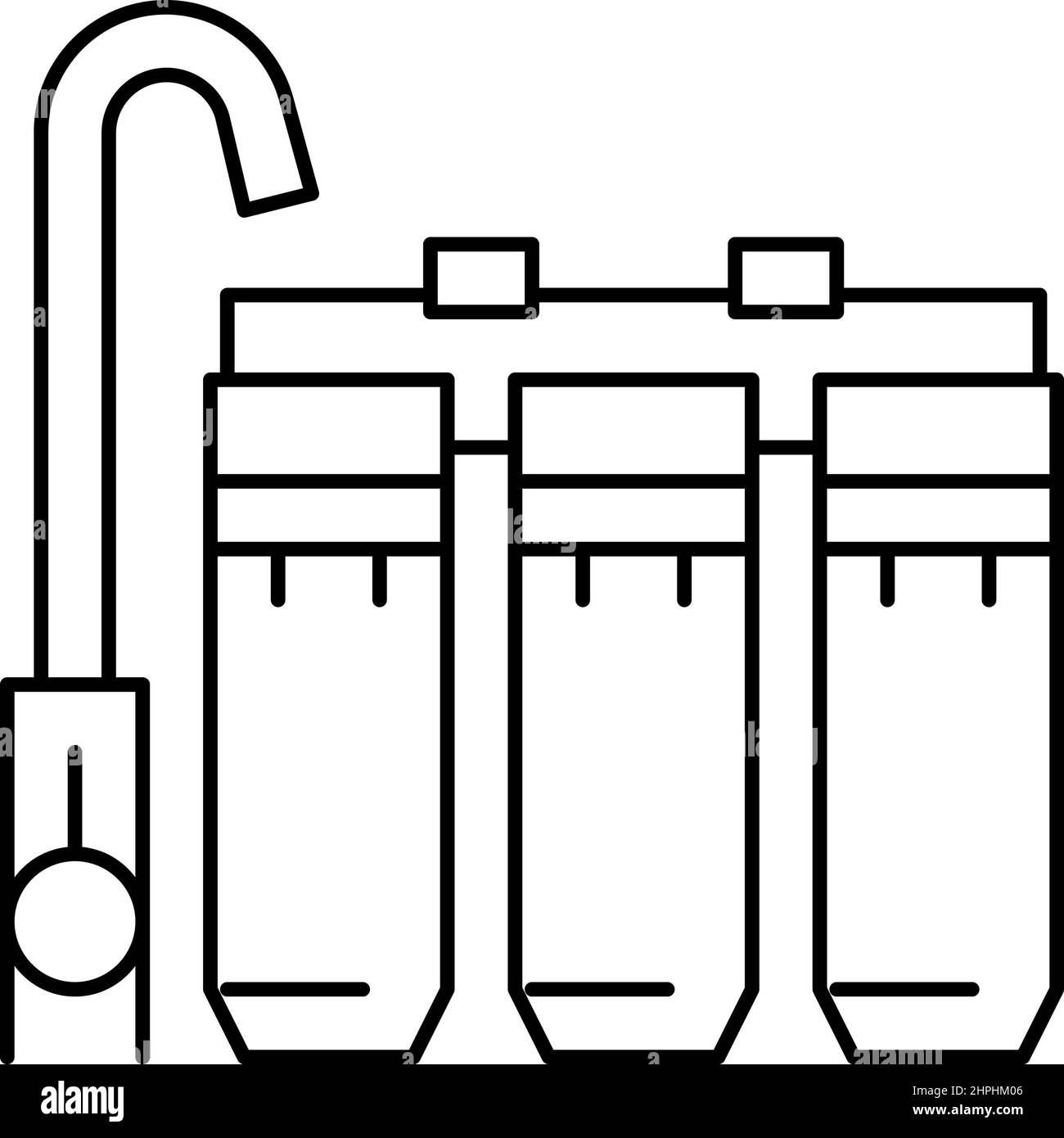 house water filter line icon vector illustration Stock Vector Image ...