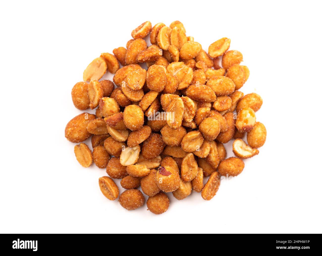 Honey Roasted Peanuts on a White Background Stock Photo - Alamy