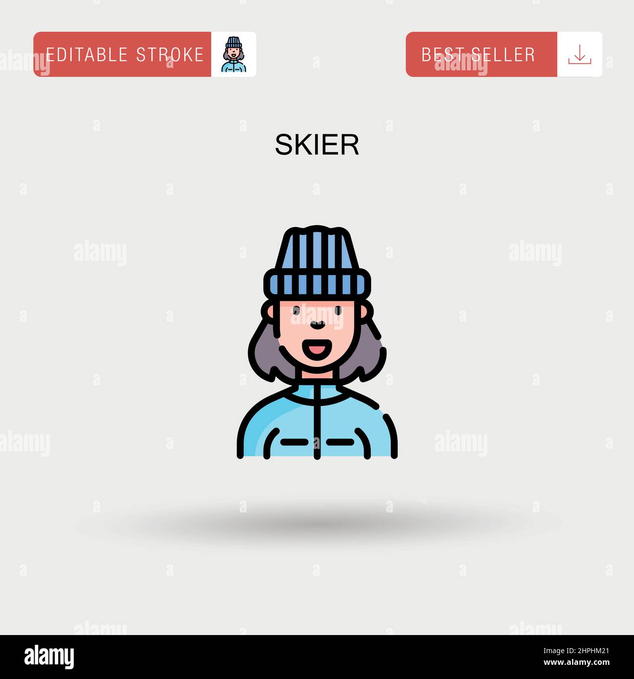 Downhill skier alps Stock Vector Images - Alamy