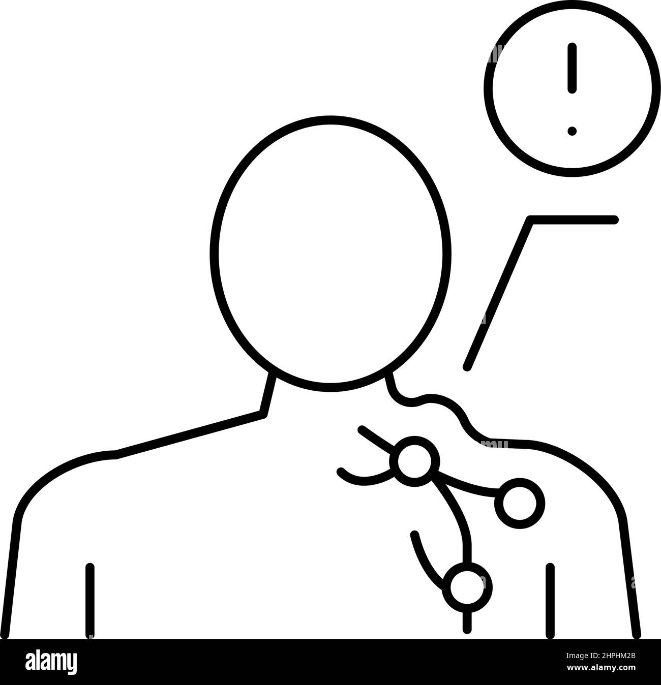 lymphoma disease line icon vector illustration Stock Vector Image & Art ...