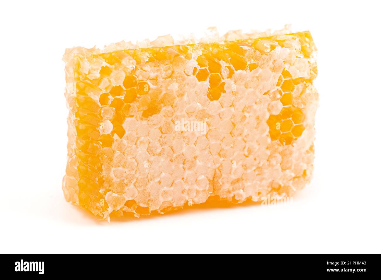 Honeycomb Isolated on a White Background Stock Photo - Alamy