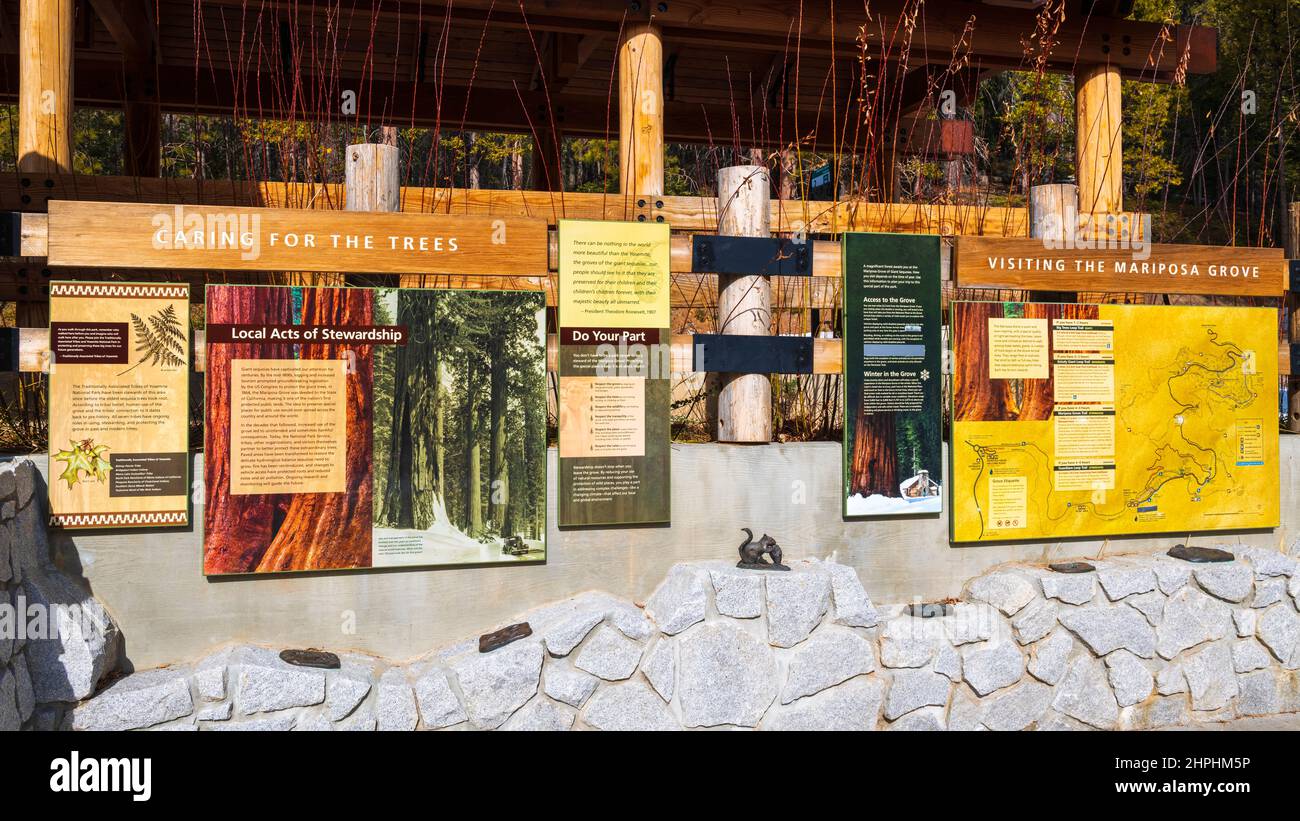 Mariposa grove interpretive sign hi-res stock photography and images ...