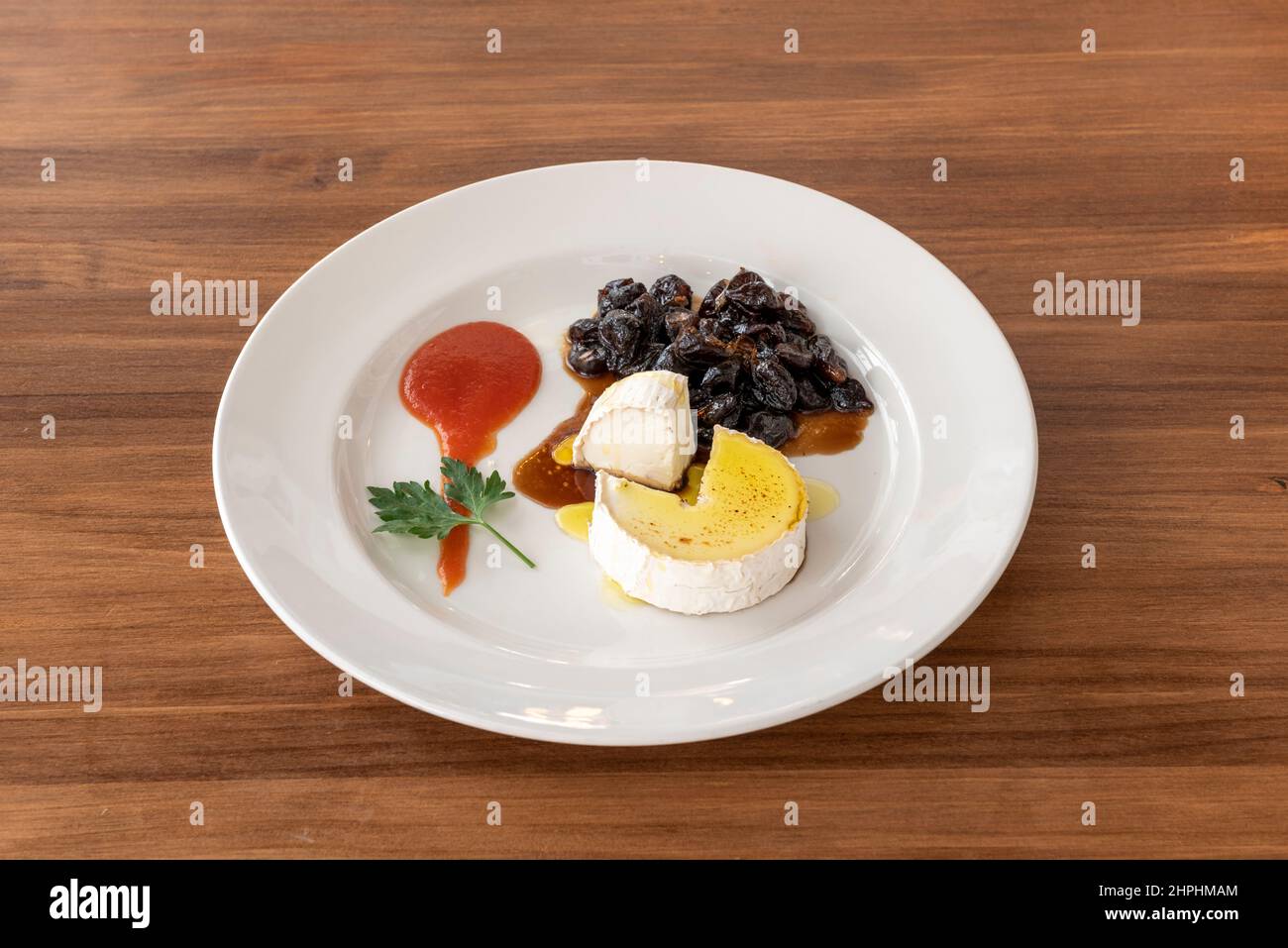 Goat cheese is a soft cheese, white, creamy, without eyes, melting ...