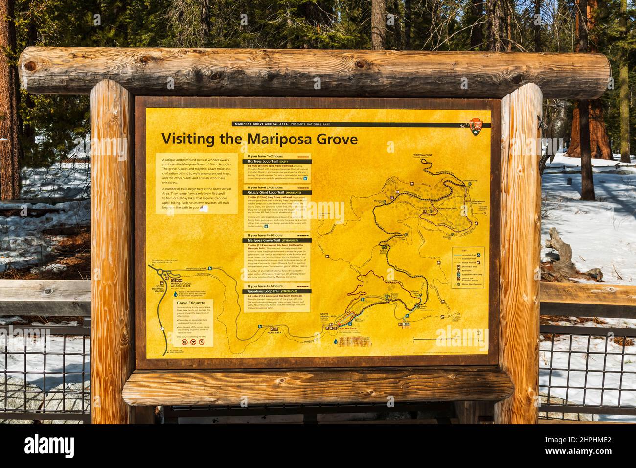 Mariposa grove interpretive sign hi-res stock photography and images ...