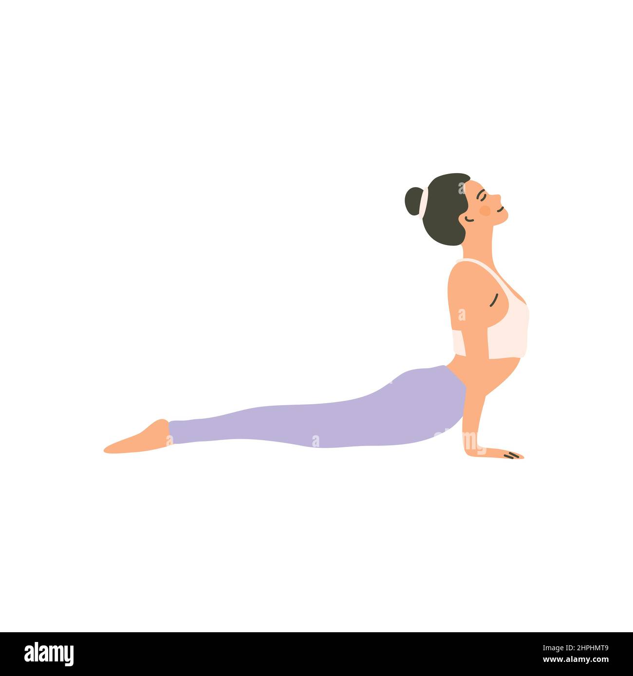 Yoga cobra pose hand drawn illustration Stock Vector Image & Art - Alamy