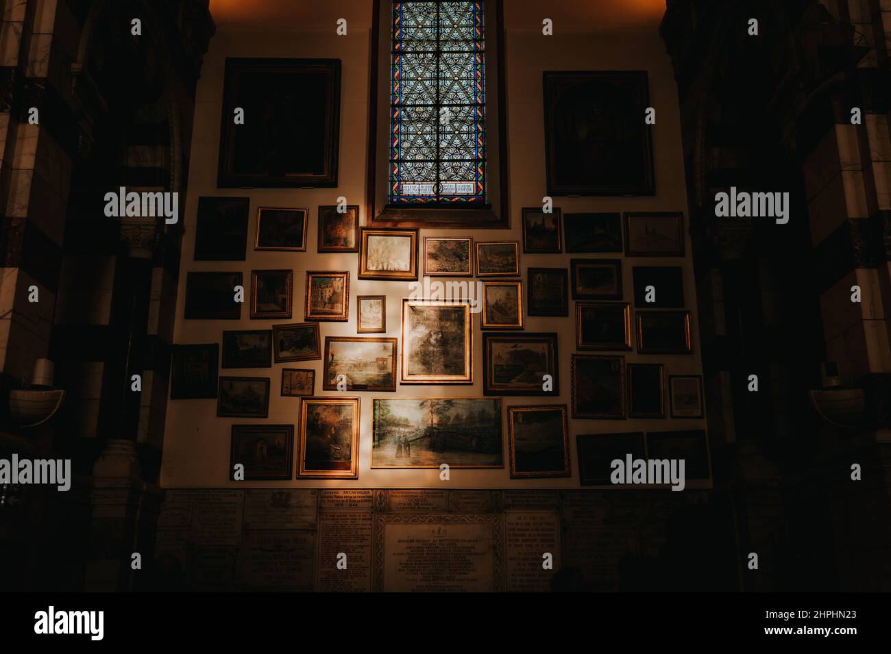 Light Hitting Art on Wall Stock Photo - Alamy