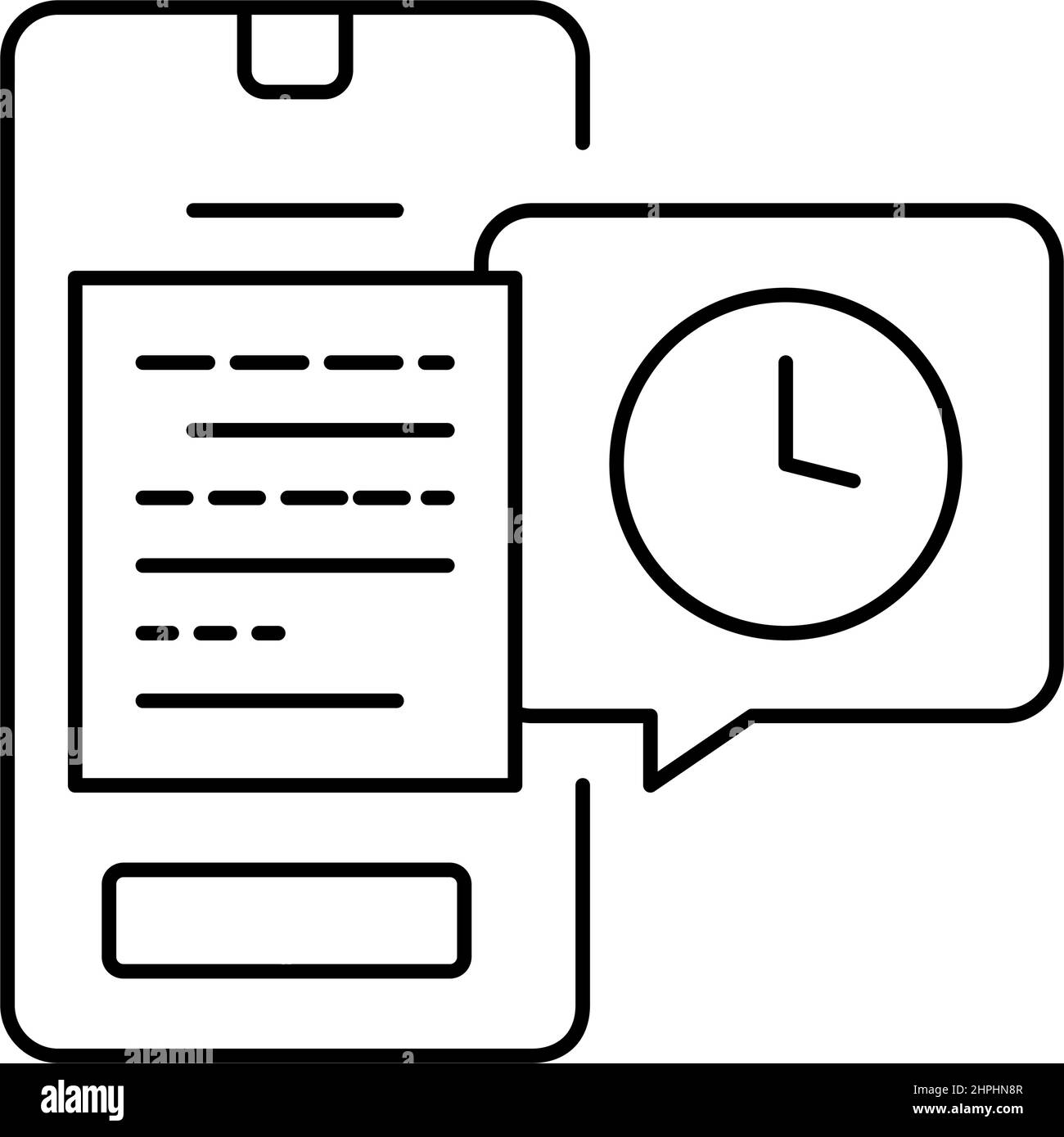 digital document ephemeral line icon vector illustration Stock Vector ...