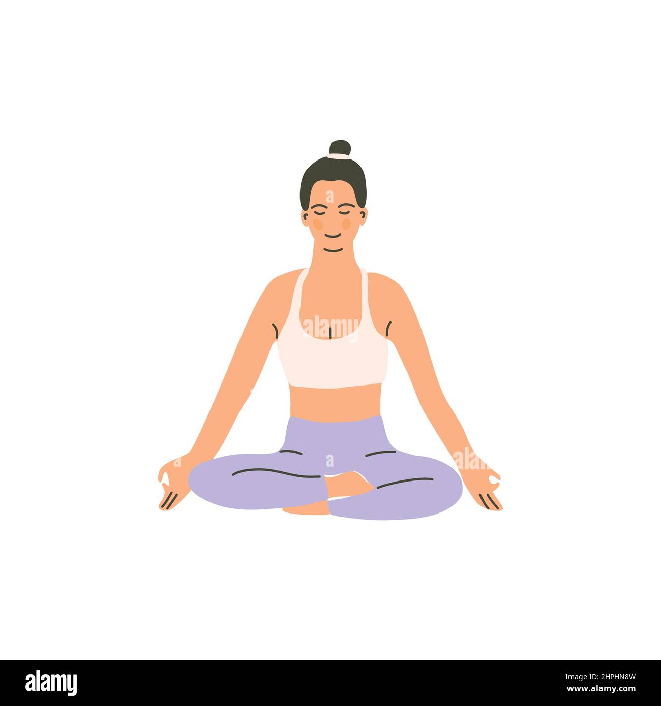 Easy yoga pose Stock Vector Images - Alamy