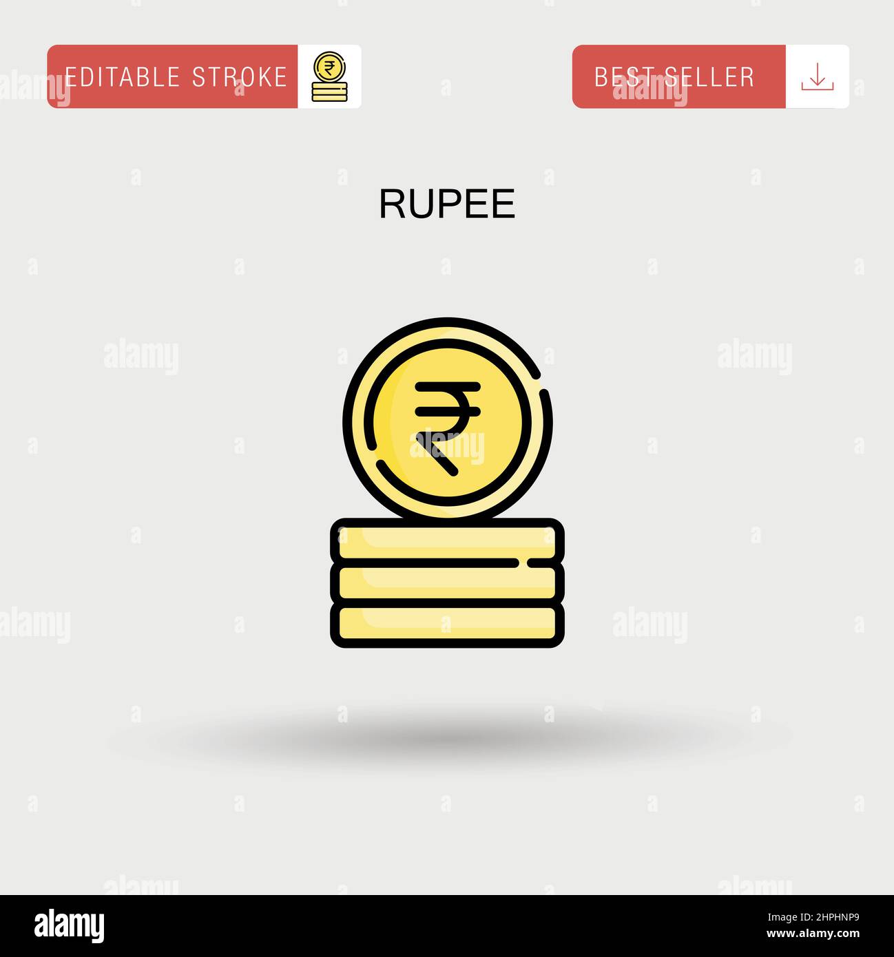 Rupee Simple vector icon Stock Vector Image & Art - Alamy