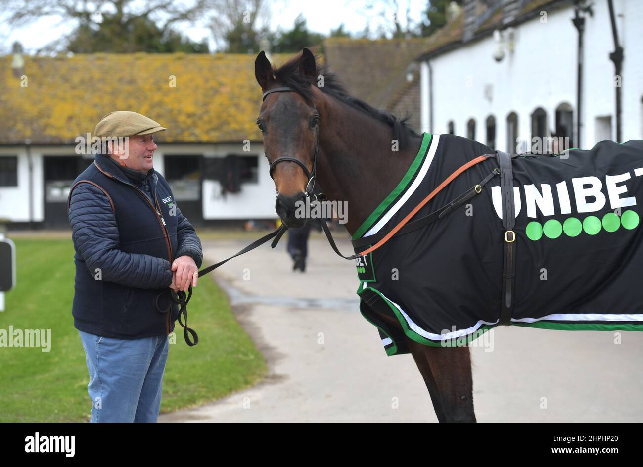 Nicky Henderson with Epatante who is running in the Champion Hurdle ...