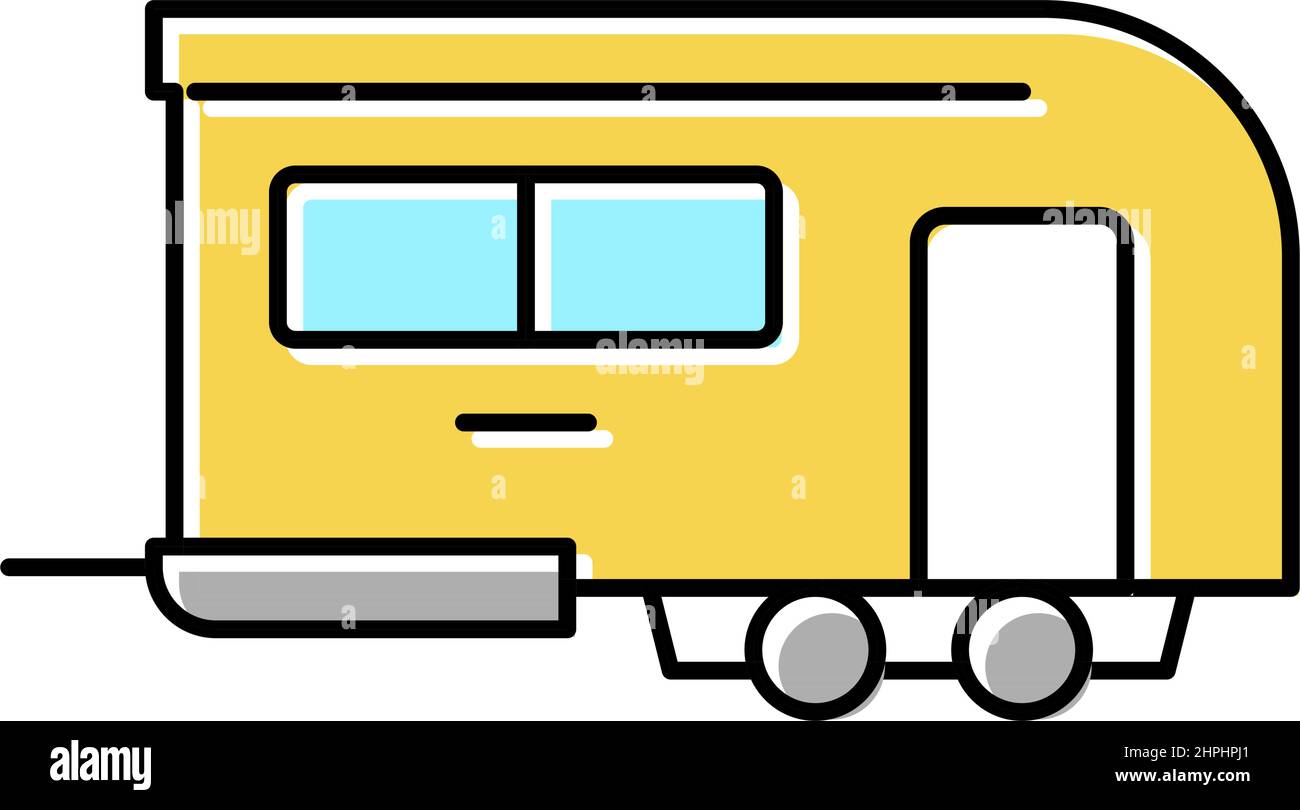 camper trailer color icon vector illustration Stock Vector Image & Art ...