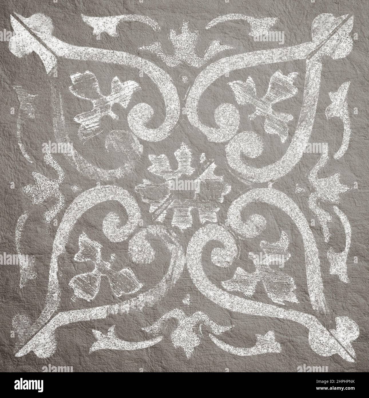 Geometric decorative designs on a rough paper background Stock Photo ...