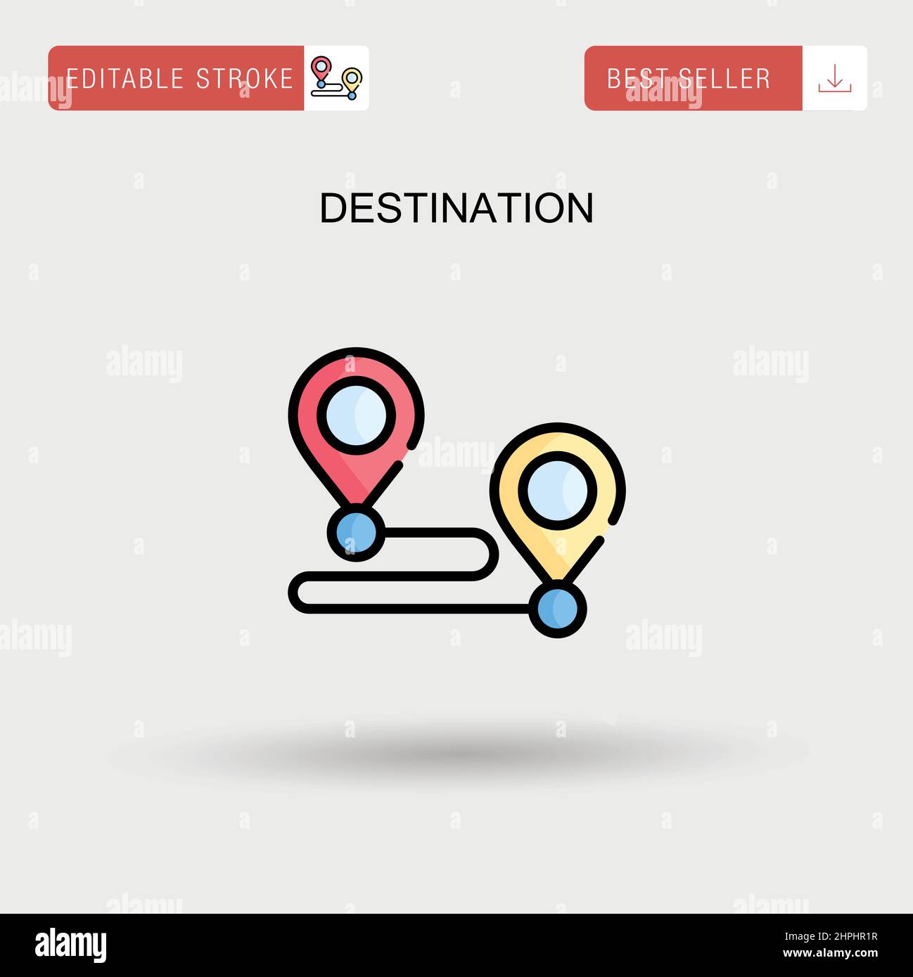 Destination Simple vector icon Stock Vector Image & Art - Alamy