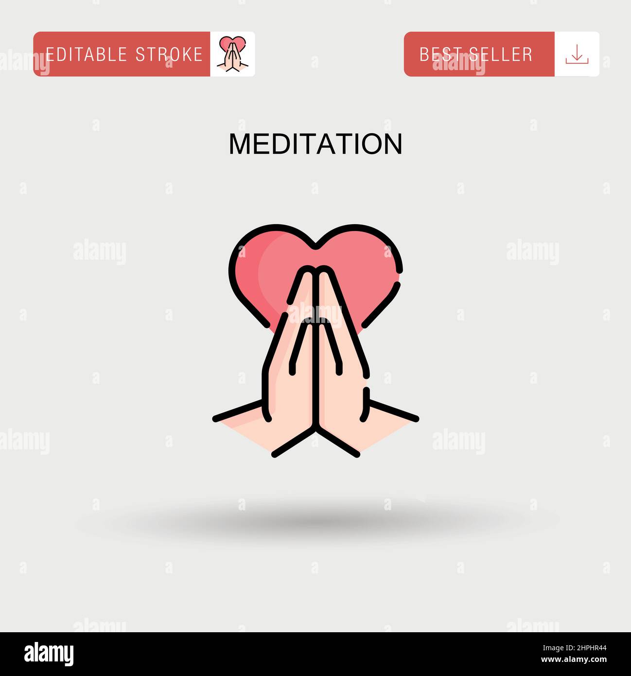 Meditation icon hi-res stock photography and images - Alamy