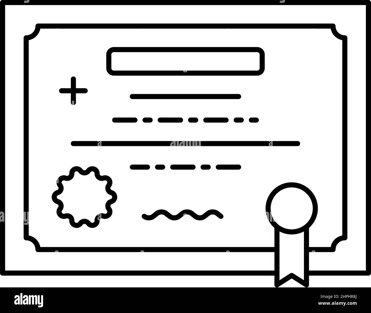 medical license line icon vector illustration Stock Vector Image & Art ...
