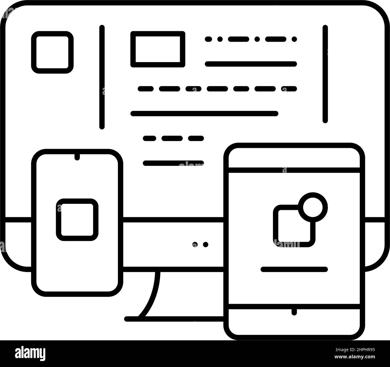 application software line icon vector illustration Stock Vector Image ...