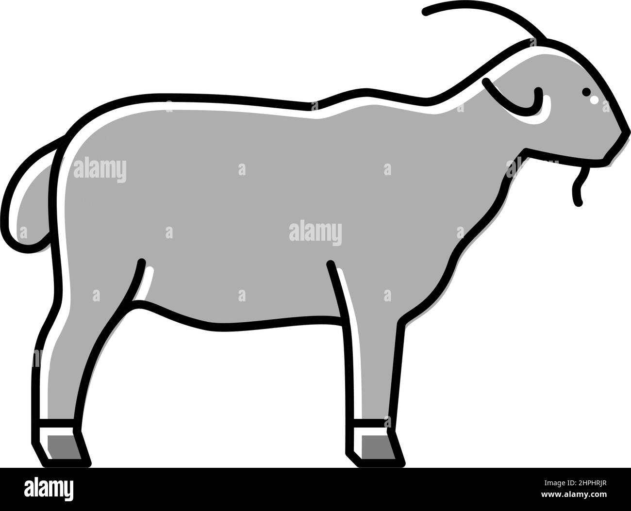goat domestic animal color icon vector illustration Stock Vector Image ...