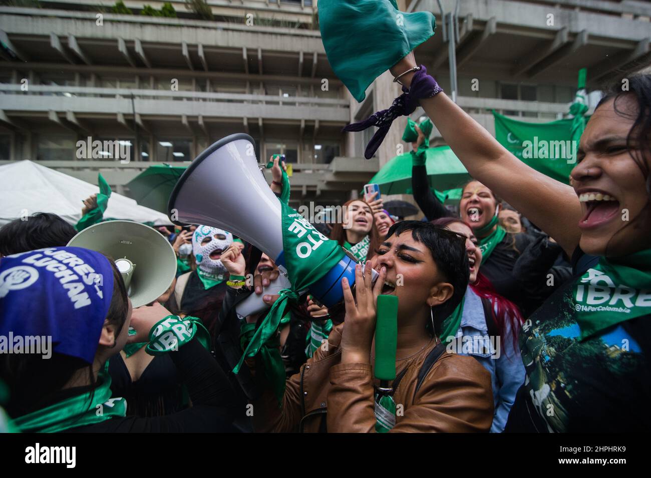 Pro-choice movements celebrate outside in support of the ...