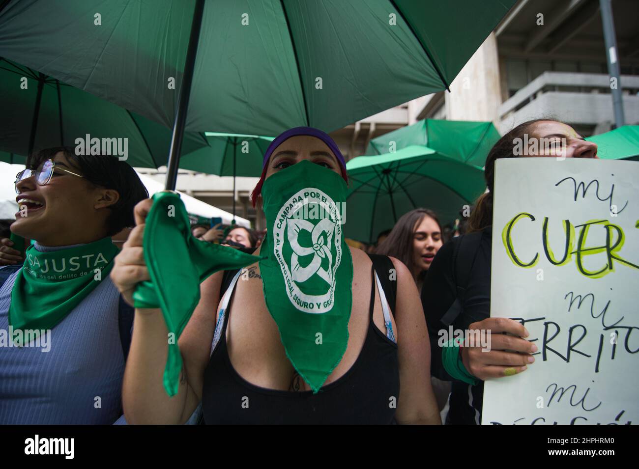 Pro-choice movements celebrate outside in support of the ...