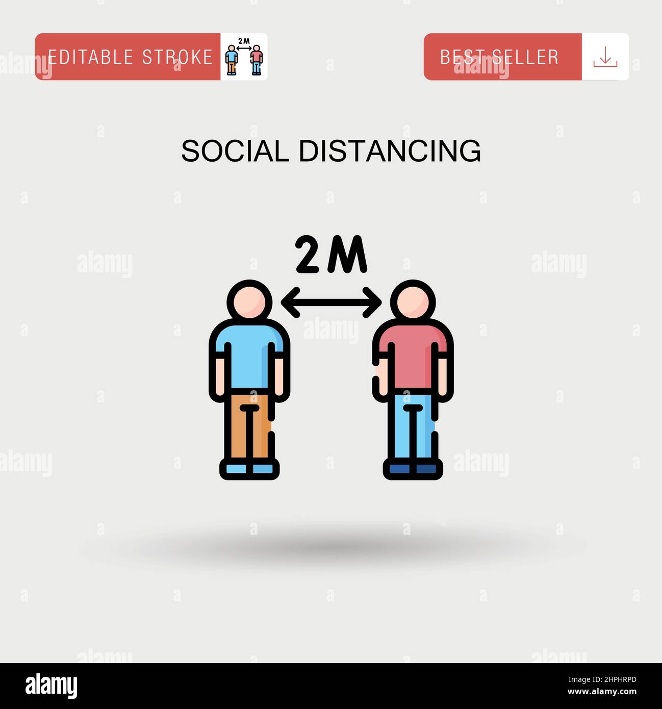 Social distancing Simple vector icon Stock Vector Image & Art - Alamy