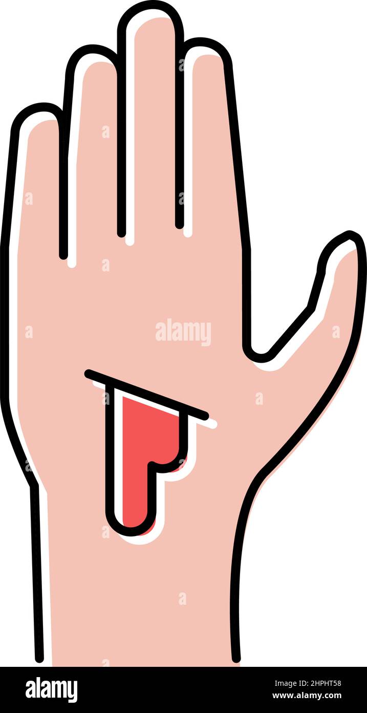 arterial bleeding disease color icon vector illustration Stock Vector ...