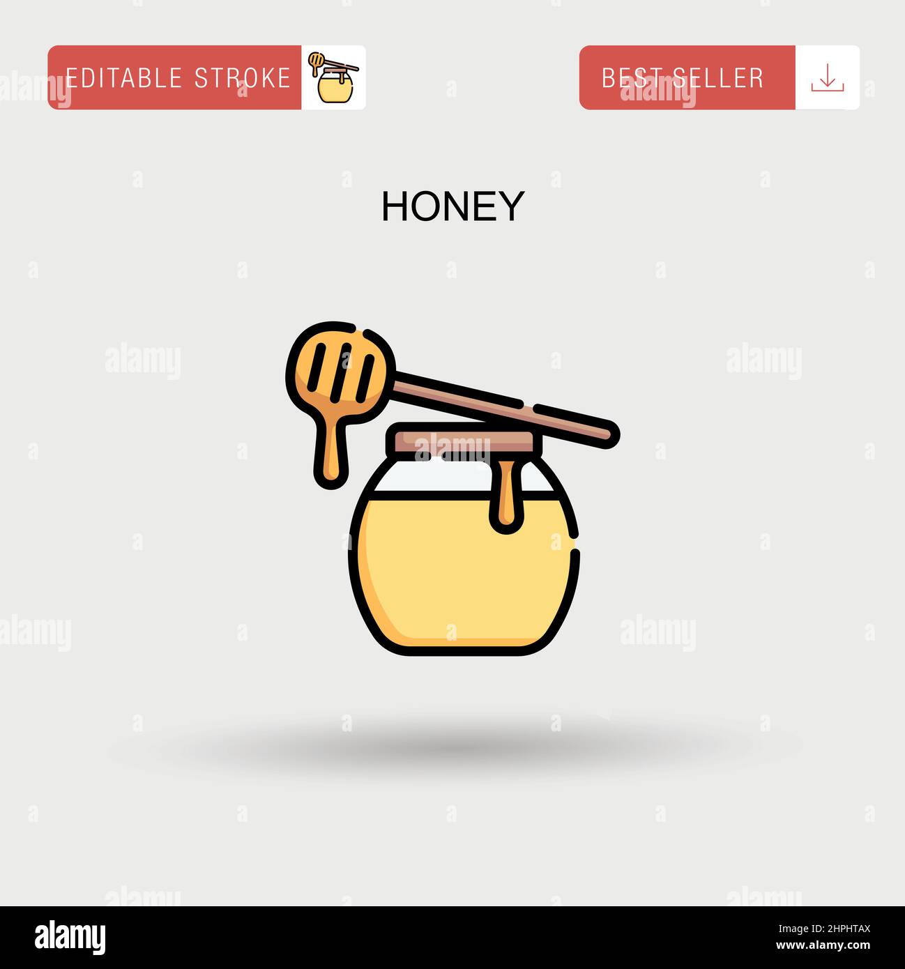 White jar honey dipper stick Stock Vector Images - Alamy