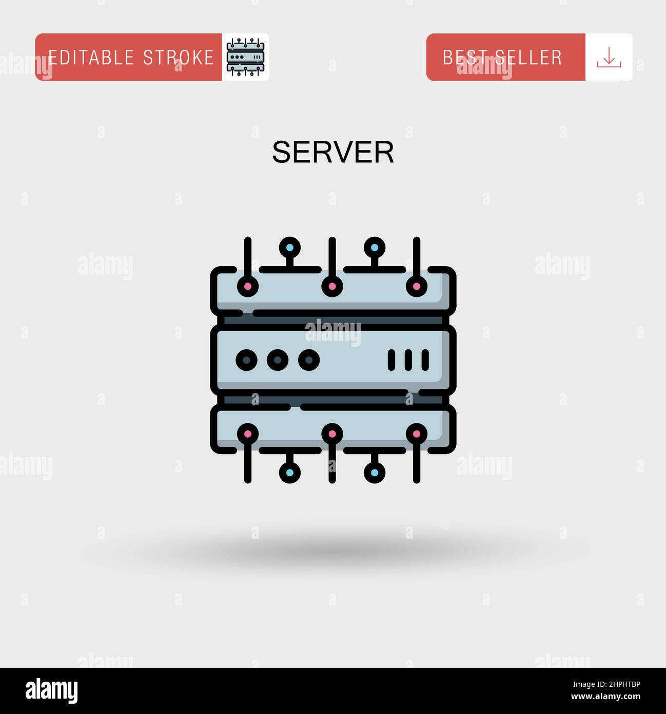 Server Simple vector icon Stock Vector Image & Art - Alamy