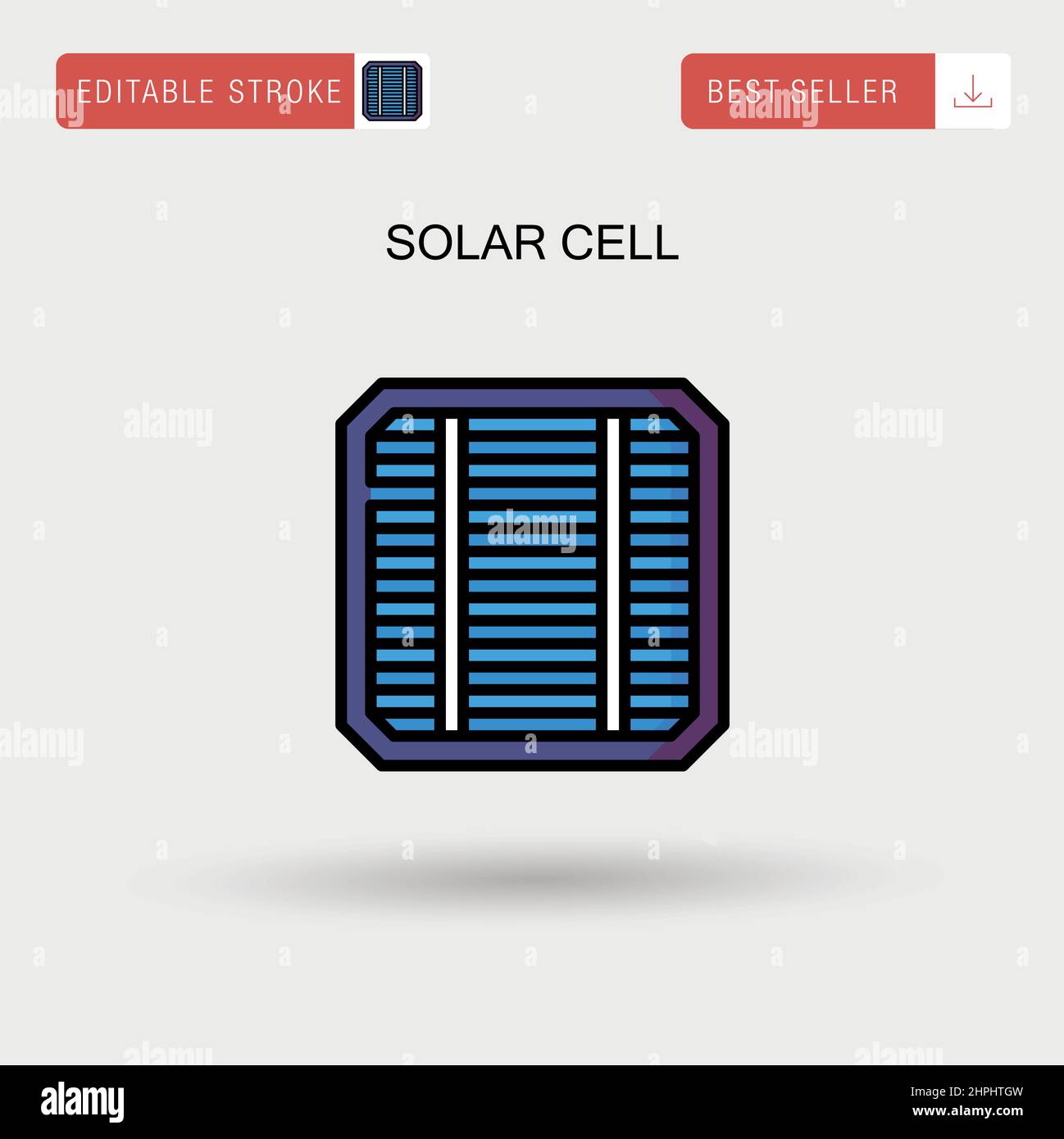 Solar cell Simple vector icon Stock Vector Image & Art - Alamy
