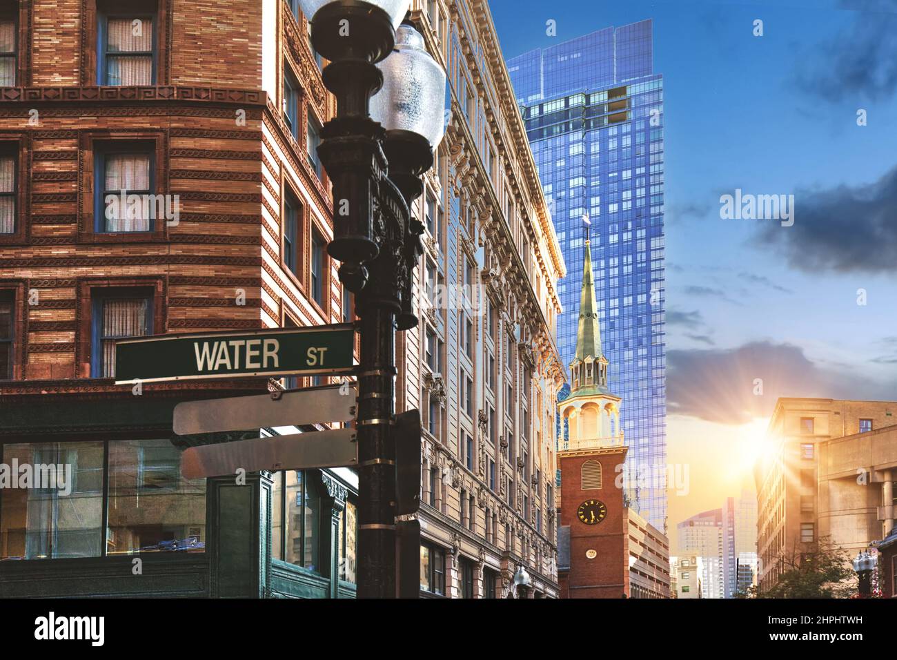 Boston typical houses in historic center Stock Photo - Alamy