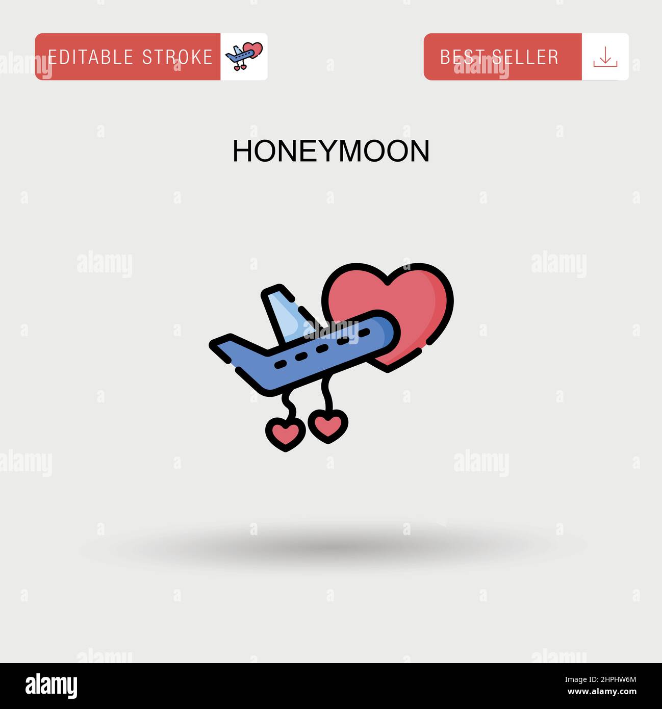 Honeymoon Simple vector icon Stock Vector Image & Art - Alamy