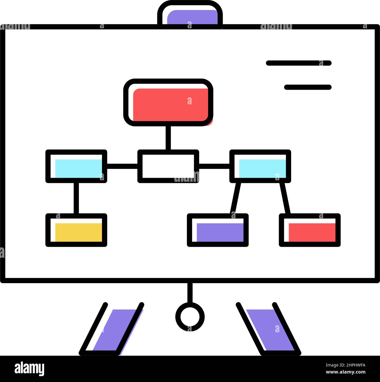 plan presentation color icon vector color illustration Stock Vector ...