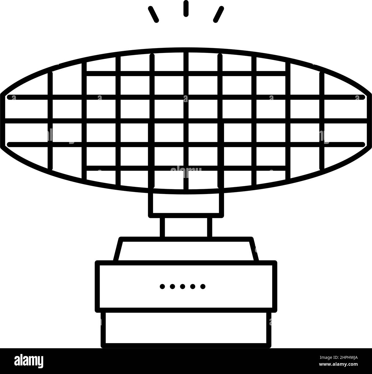 radar equipment line icon vector illustration Stock Vector Image & Art ...