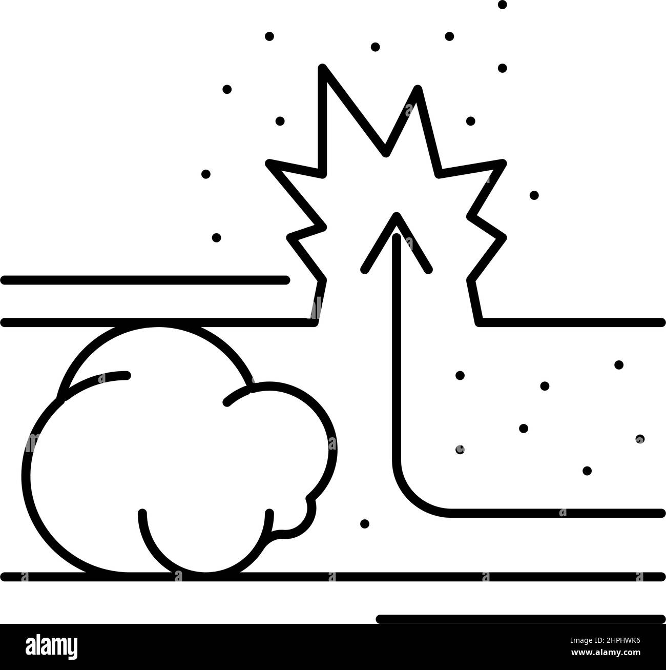 brain blood stroke line icon vector illustration Stock Vector Image ...