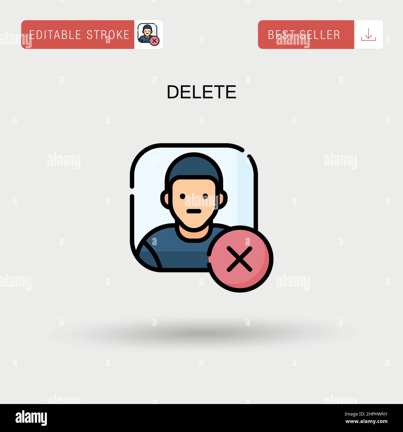 Delete Simple vector icon Stock Vector Image & Art - Alamy