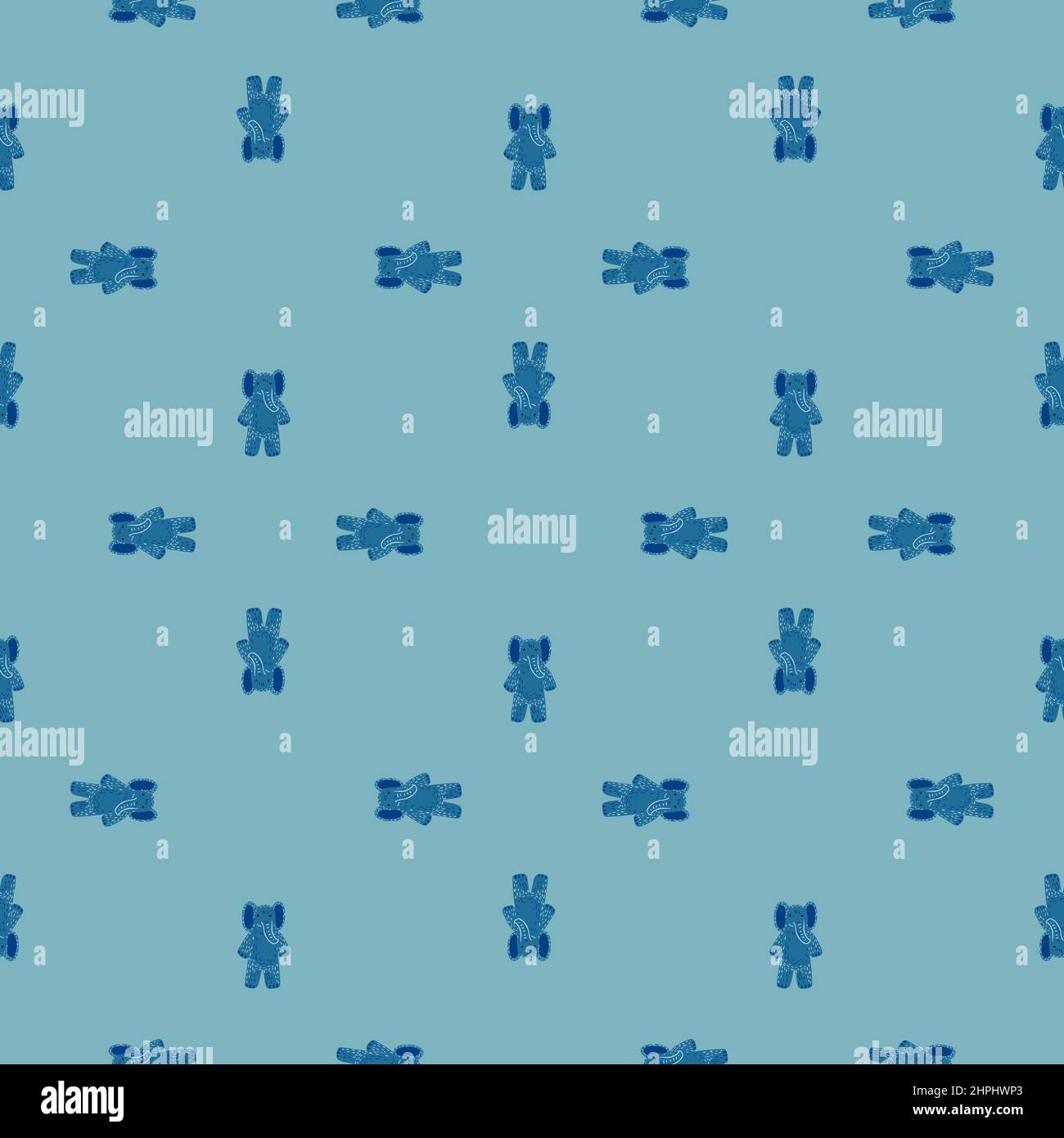 Cute elephant toy seamless pattern. Funny child playthings in doodle ...