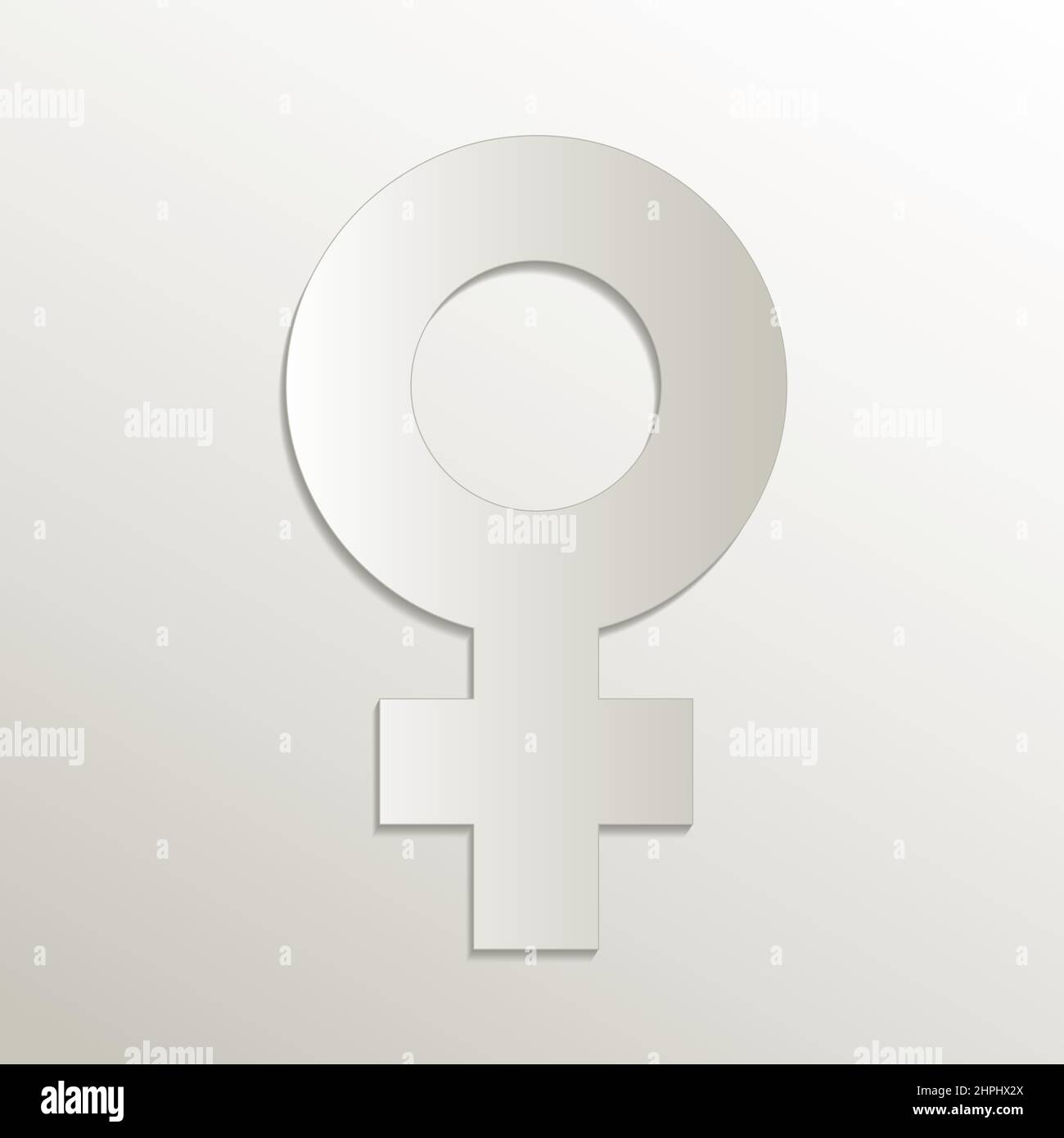 Venus symbol, planets symbols icon, card paper 3D natural vector Stock ...