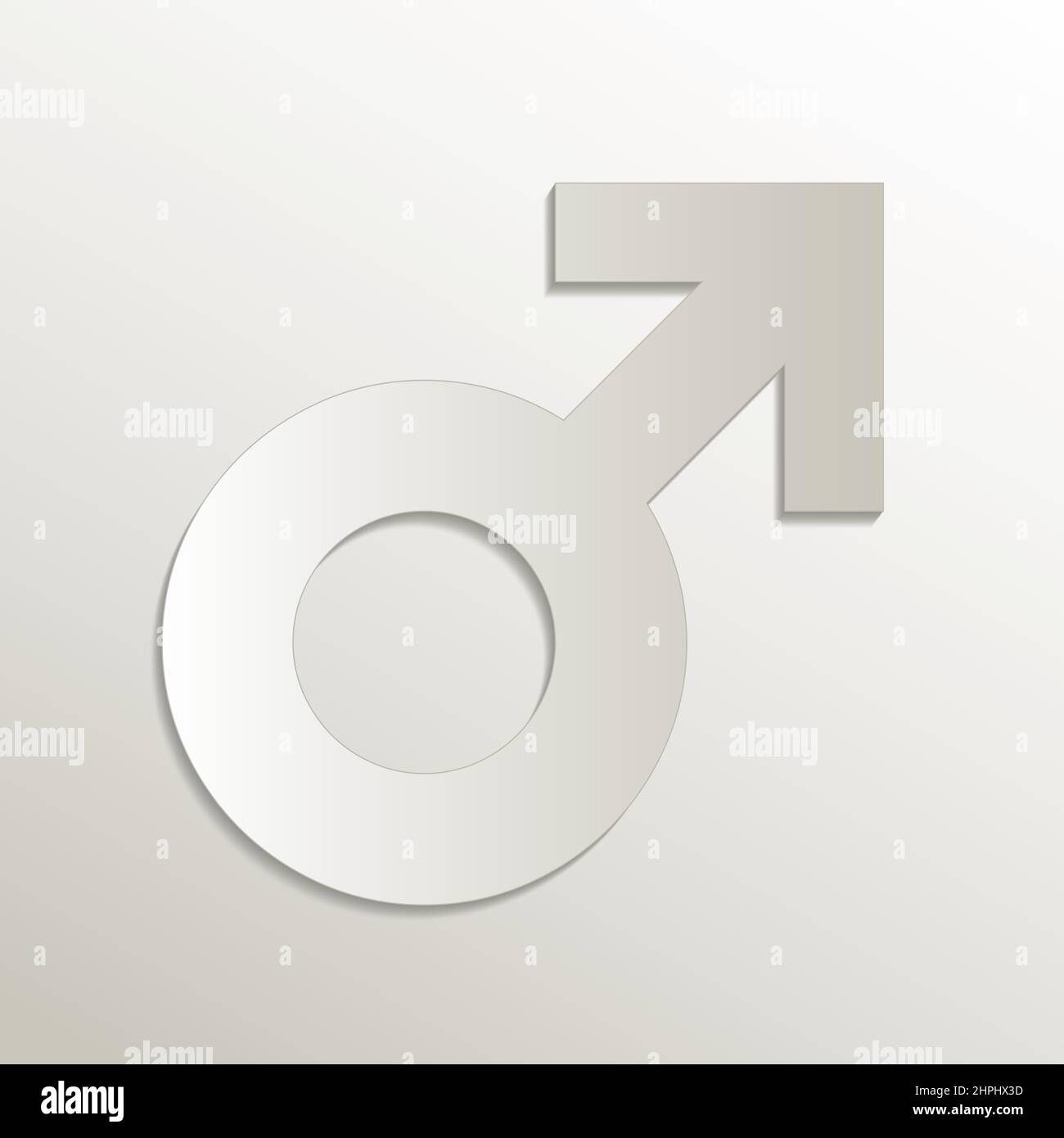 Mars symbol, planets symbols icon, card paper 3D natural vector Stock ...