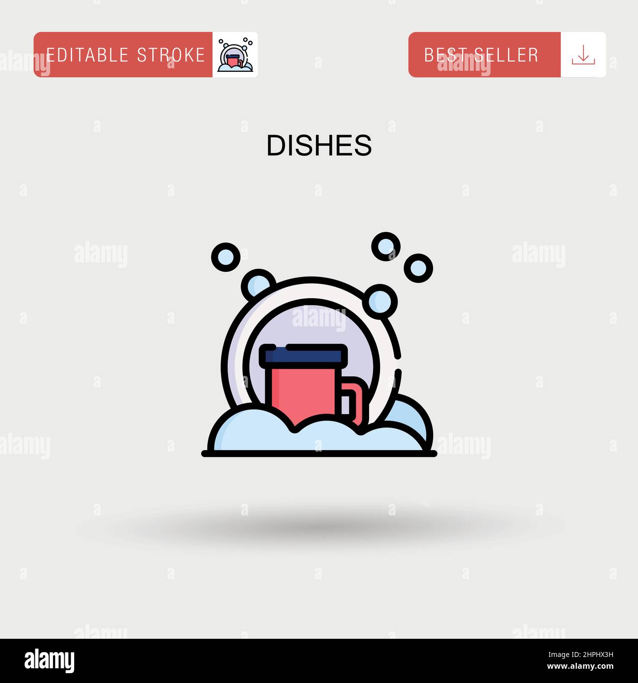 Clean dishes icon hi-res stock photography and images - Alamy