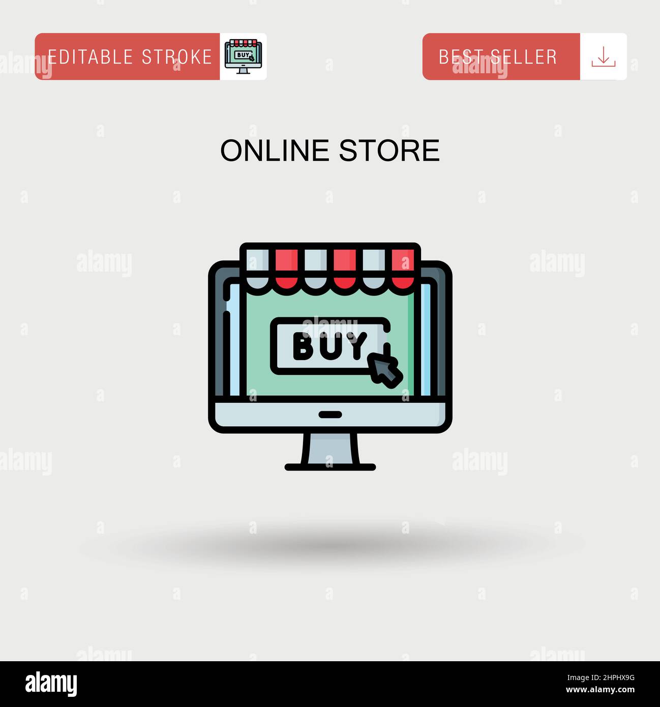 Online store Simple vector icon Stock Vector Image & Art - Alamy