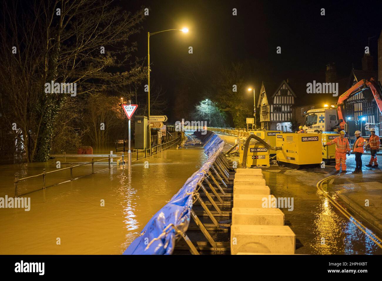 Bewdley Uk 21st February 2022 The Environment Agency Has Issued A