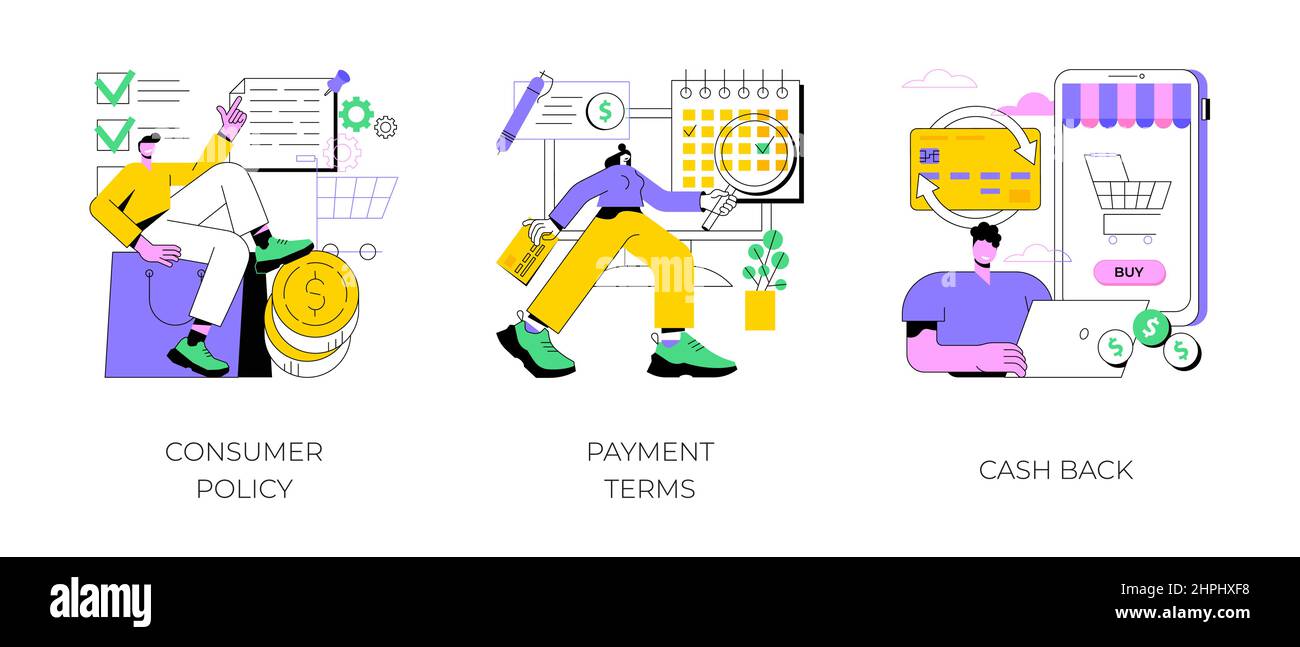 Customer loyalty abstract concept vector illustration set. Consumer ...