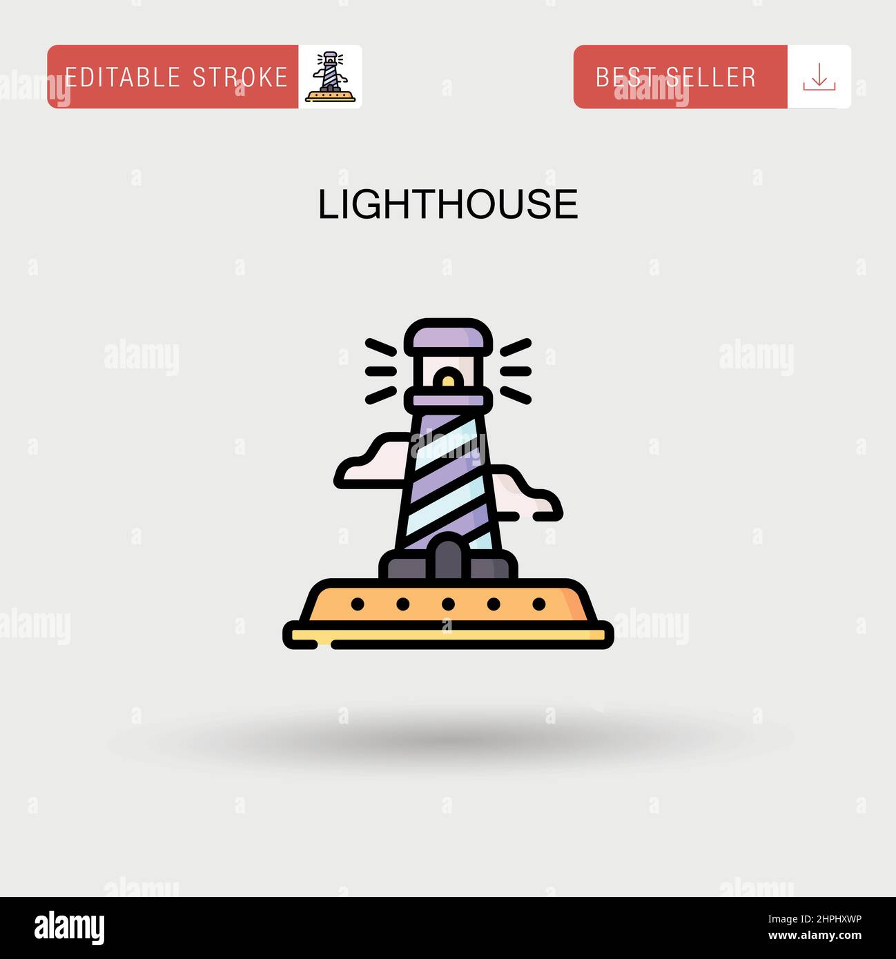 Lighthouse Simple vector icon Stock Vector Image & Art - Alamy