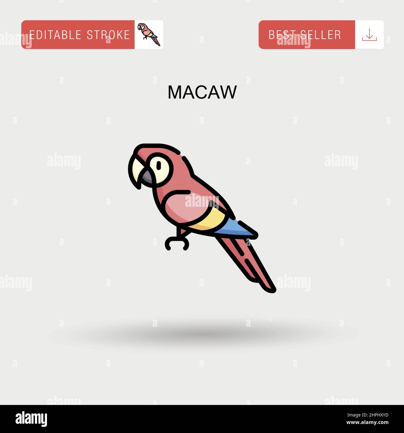 Macaw bird icon Stock Vector Images - Alamy