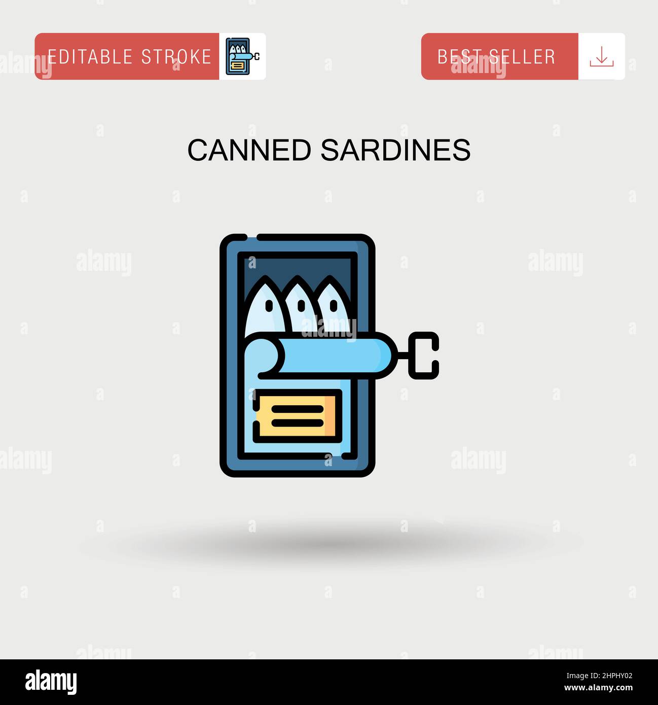 Silver can of sardines Stock Vector Images - Alamy