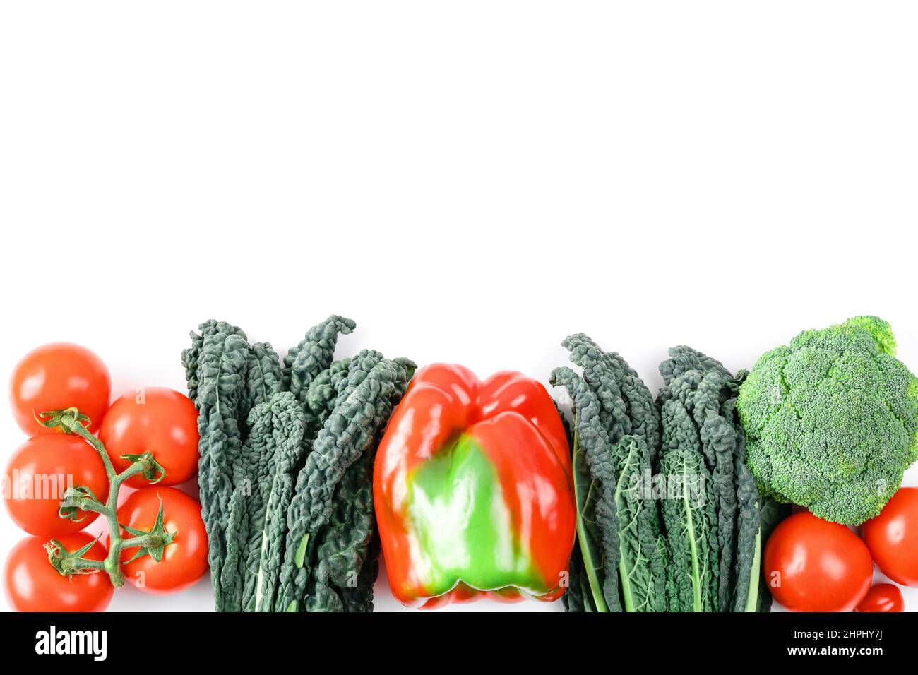 Fresh colorful organic vegetables captured from above, top view. Raw ...