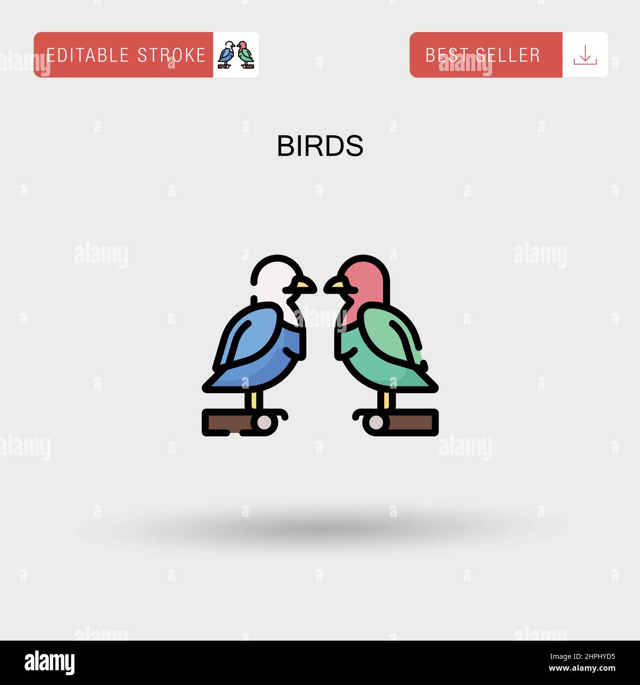 Birds Simple vector icon Stock Vector Image & Art - Alamy